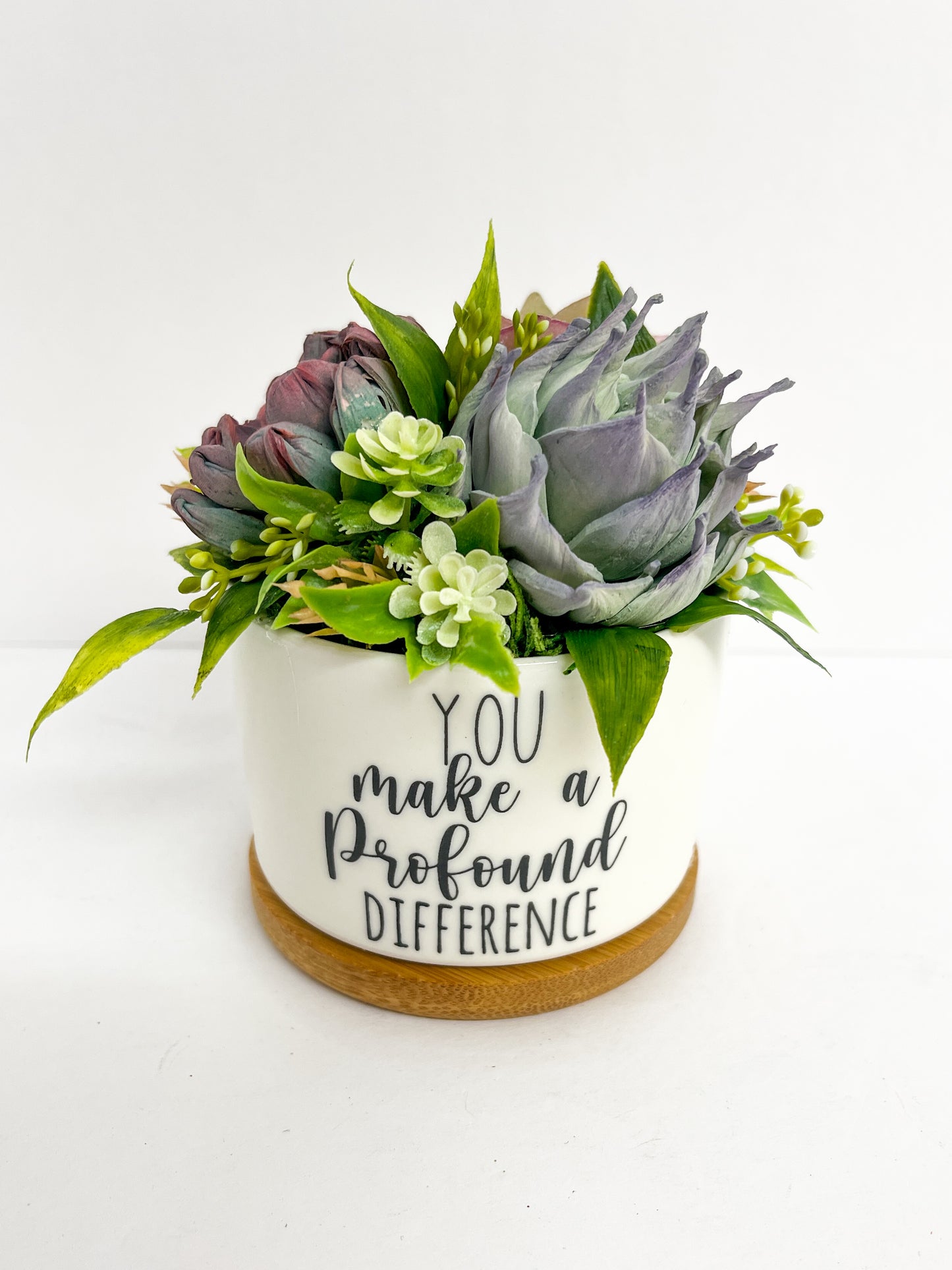 You Make a Profound Difference Succulent Garden – North Wood Blooms